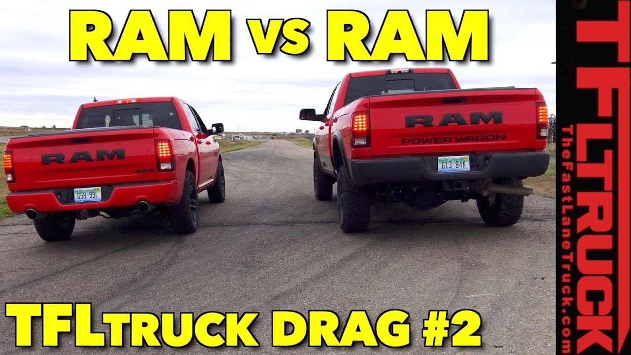 Which HEMI V8 is Faster? Ram 1500 Sport or Ram Power Wagon? Drag Race ...