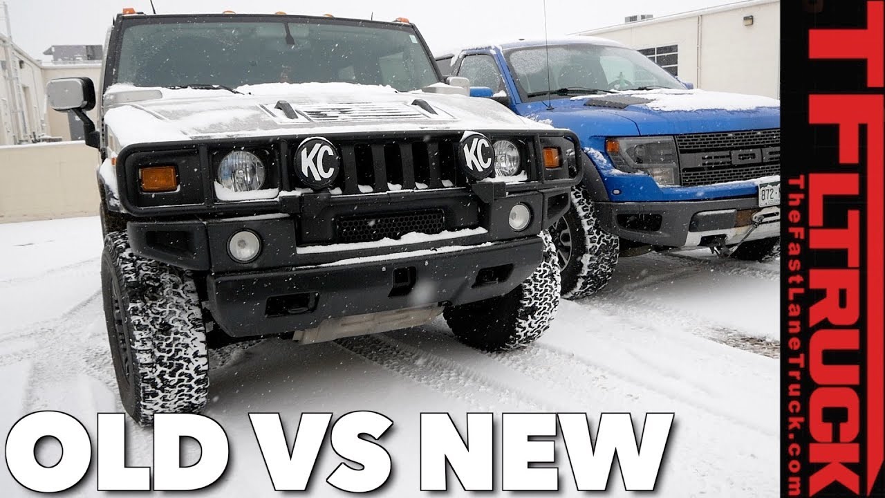 Old vs New: Hummer H2 vs Ford Raptor vs Snow Storm (Video) - The Fast ...