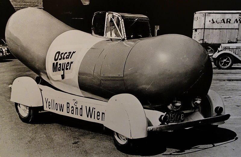 Wienermobile_with_added_cockpit,_1936,_Oscar_Mayer_Foods_Corporation ...