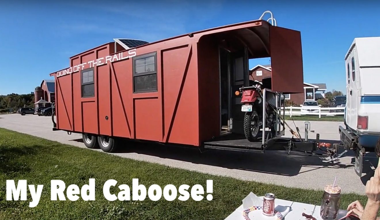 Dude, I Love My Red Caboose Tiny House Camping Trailer! Going Off The ...