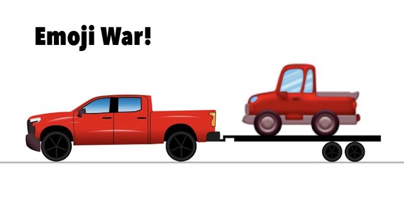 Truck Emoji War! Ford vs Chevy? Pickup Truck Competition Has No Limits ...