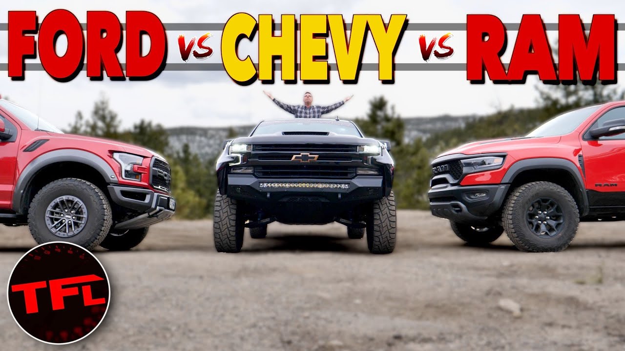 Video: Chevy vs Ford vs Ram - If GM Built a Raptor and TRX Fighter ...