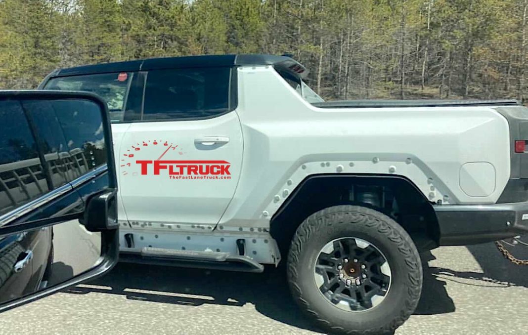 Spied: 2022 GMC Hummer EV Truck Prototype Is Towing a Large Trailer in ...