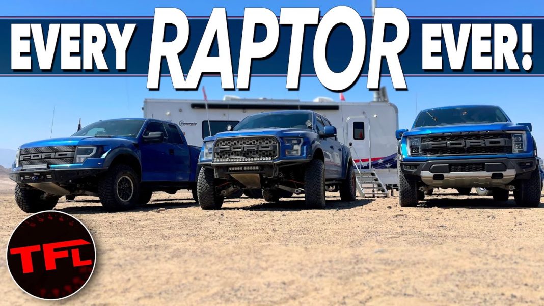 Video: All Three Ford Raptor Generations Compared Side by Side - The ...