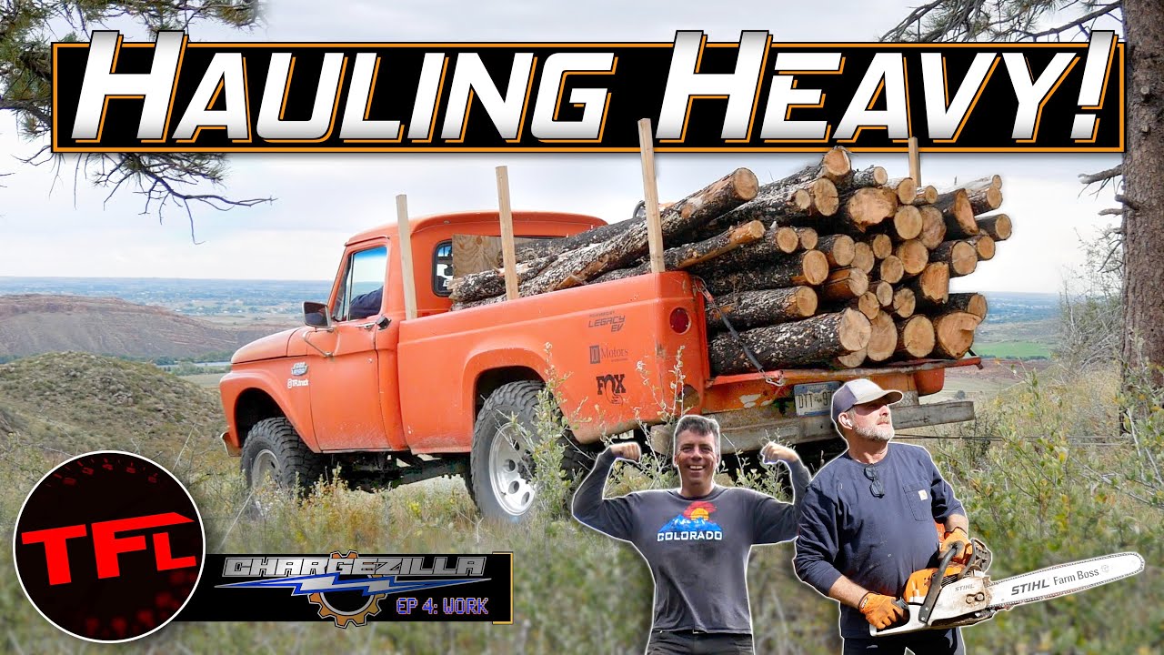 Video: I Haul a Crazy Amount of Wood with My EV-Swapped Ford F-100 ...