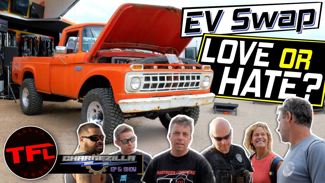 Video: I Take My Tesla-swapped Classic Ford Truck to a Car Meet - Here ...