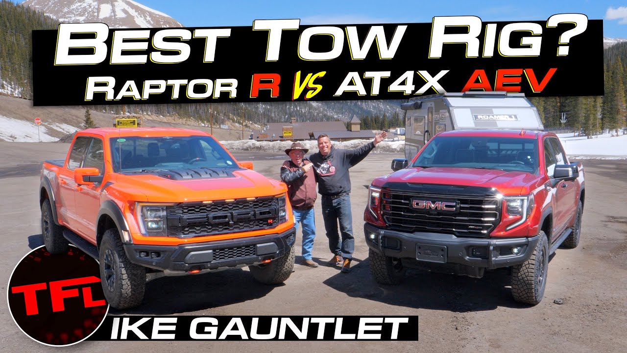Video: Ford F-150 Raptor R vs GMC Sierra 1500 AT4 AEV vs Ike Gauntlet ...